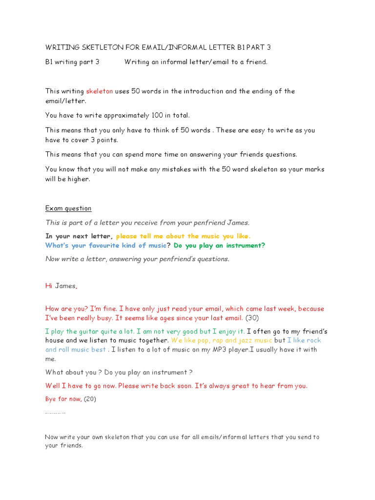 B1 Email Skeleton | PDF | Language Arts & Discipline | Art