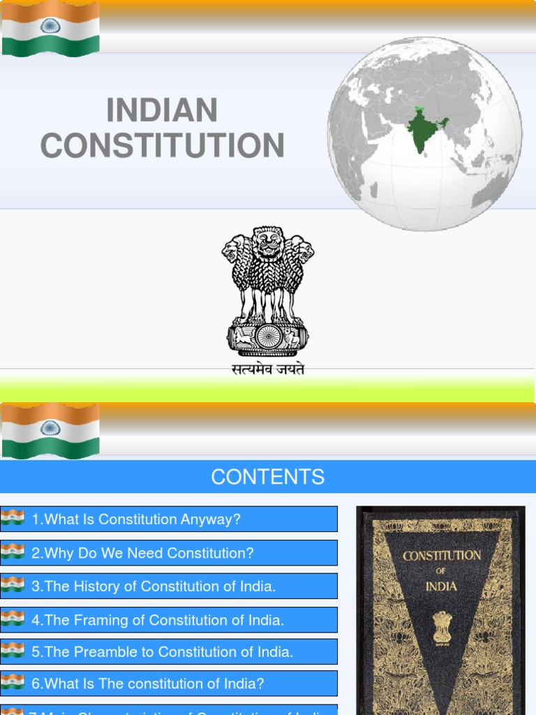 Overview of the Indian Constitution | PDF | Government Of India ...