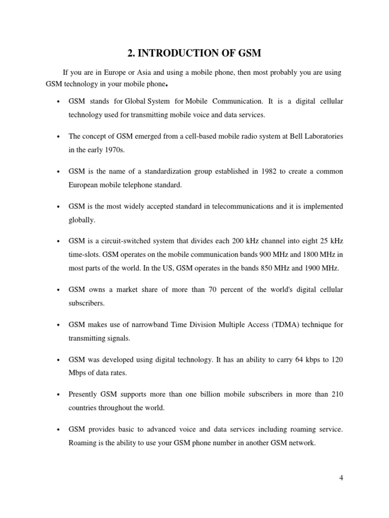 What Is GSM | PDF | Telecommunications Network | Gsm