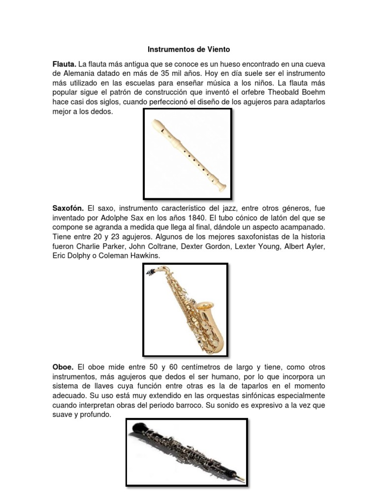 5 Instrumentos de Viento | PDF