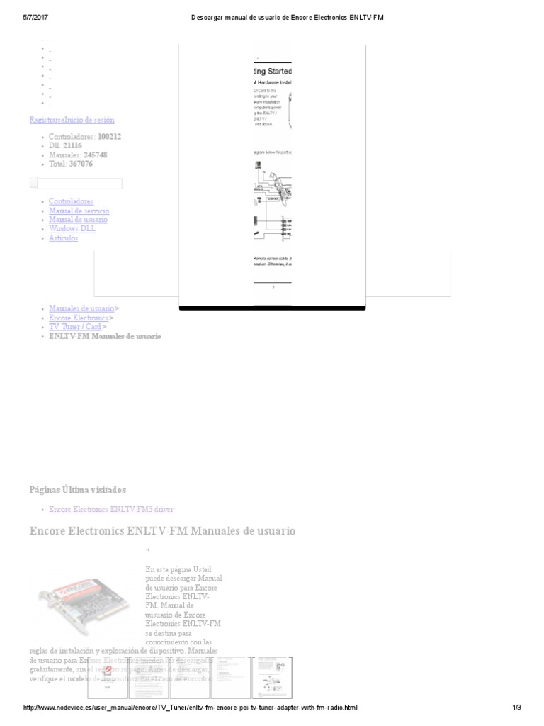 Descargar Manual de Usuario de Encore Electronics ENLTV-FM | PDF ...