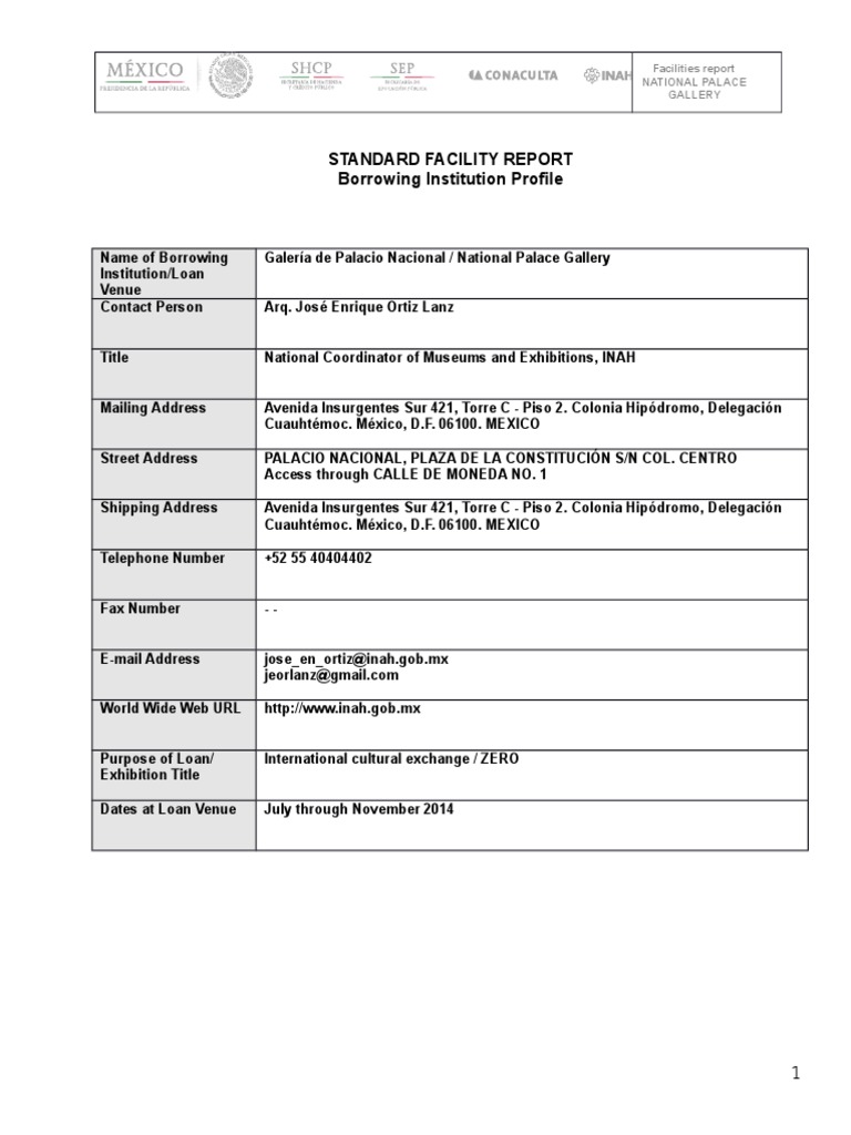 Eng Facility Report - Galeria Nacional | PDF | Hvac | Air Conditioning