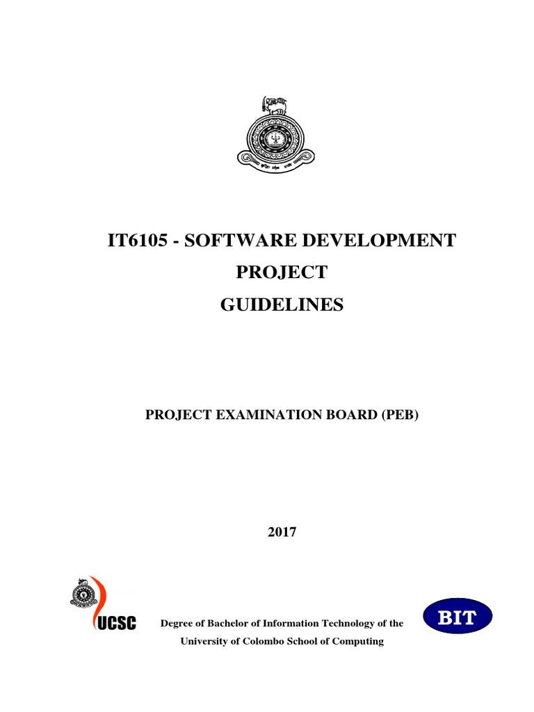 Guidelines for Successful Completion of the BIT Software Development ...