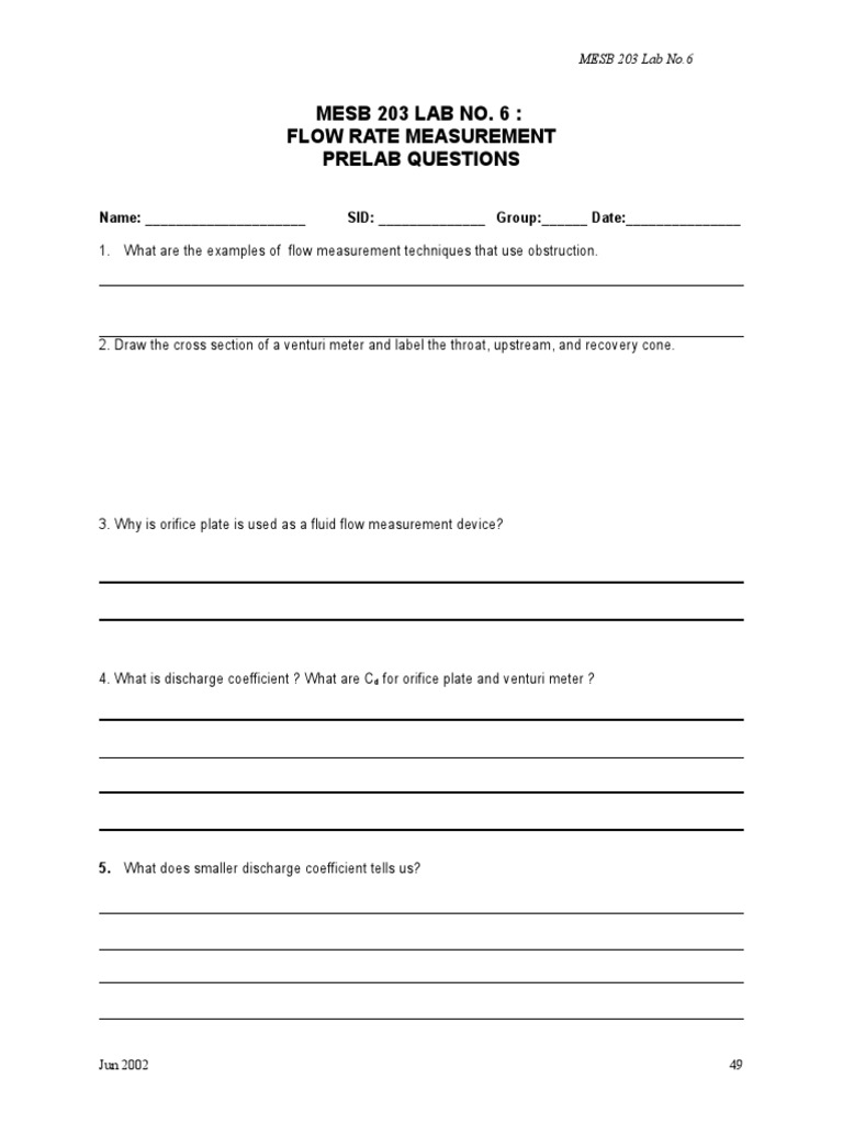 Flow Rate Measurement | PDF | Flow Measurement | Pressure Measurement