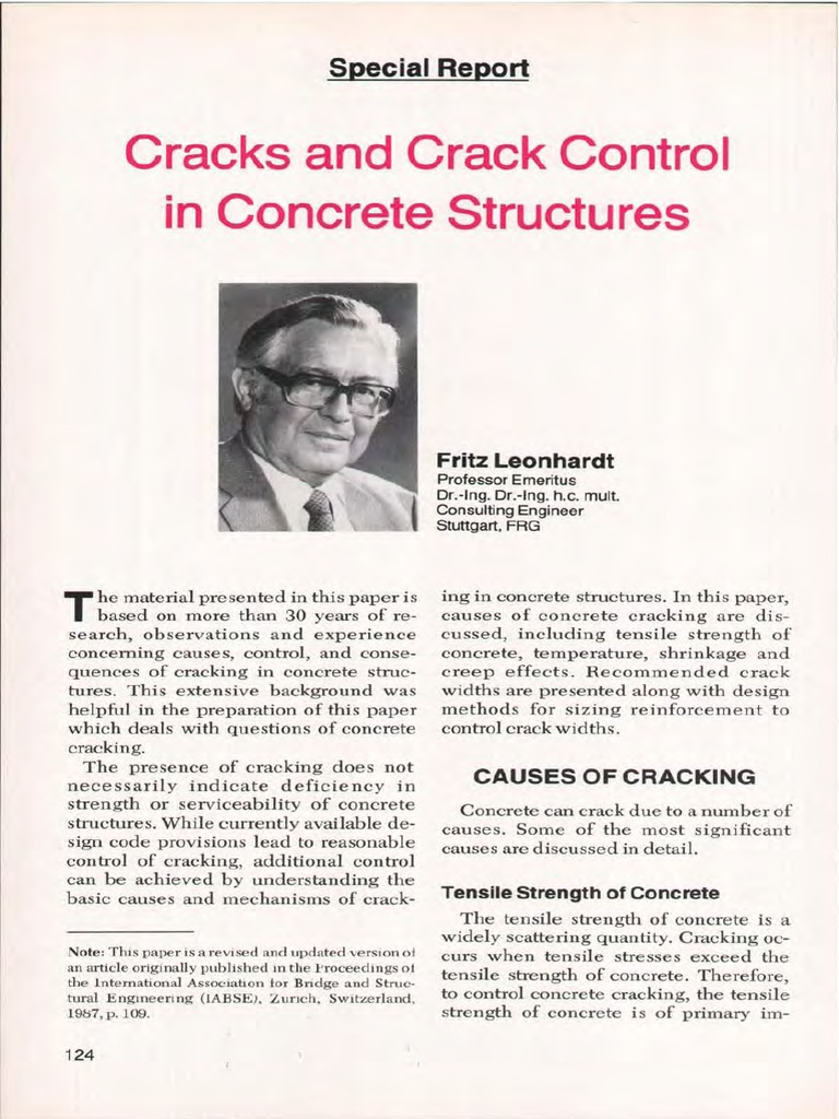 Cracks and Crack Control in Concrete Structures | PDF | Strength Of ...