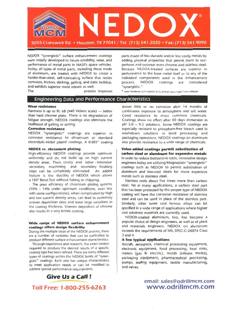 MCM Nedox Coating | PDF