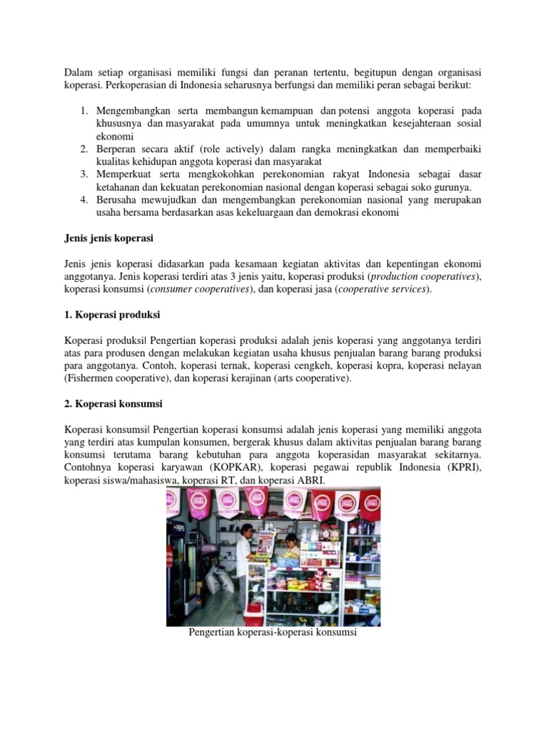 Jenis Jenis Koperasi | PDF