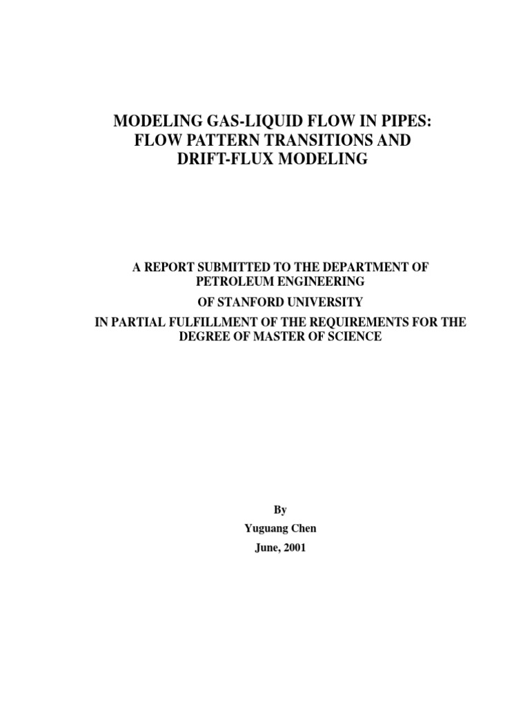 Modeling Gas Liquid Flow in Pipes Flow Pattern T PDF | PDF
