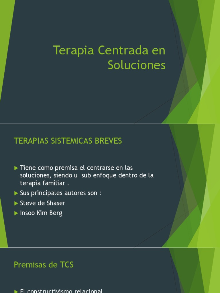 Terapia Centrada en Soluciones | PDF | Terapia familiar | Psicoterapia