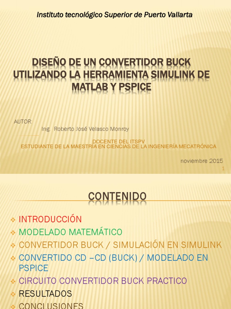 Diseño de Un Convertidor Reductor Buck | PDF | Teoría de sistemas ...