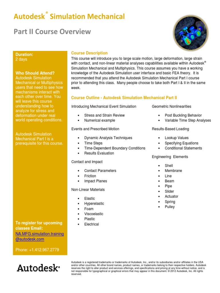 Autodesk Simulation Mechanical II | PDF | Deformation (Engineering ...