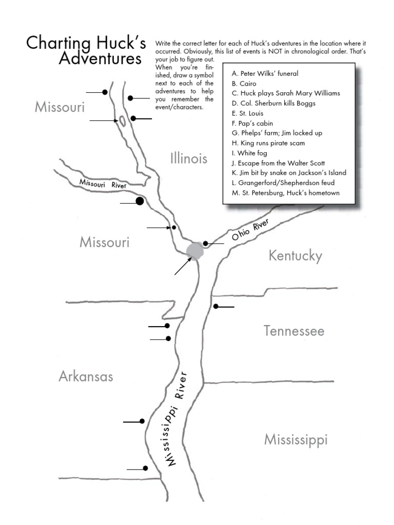 Huck Finn River Map