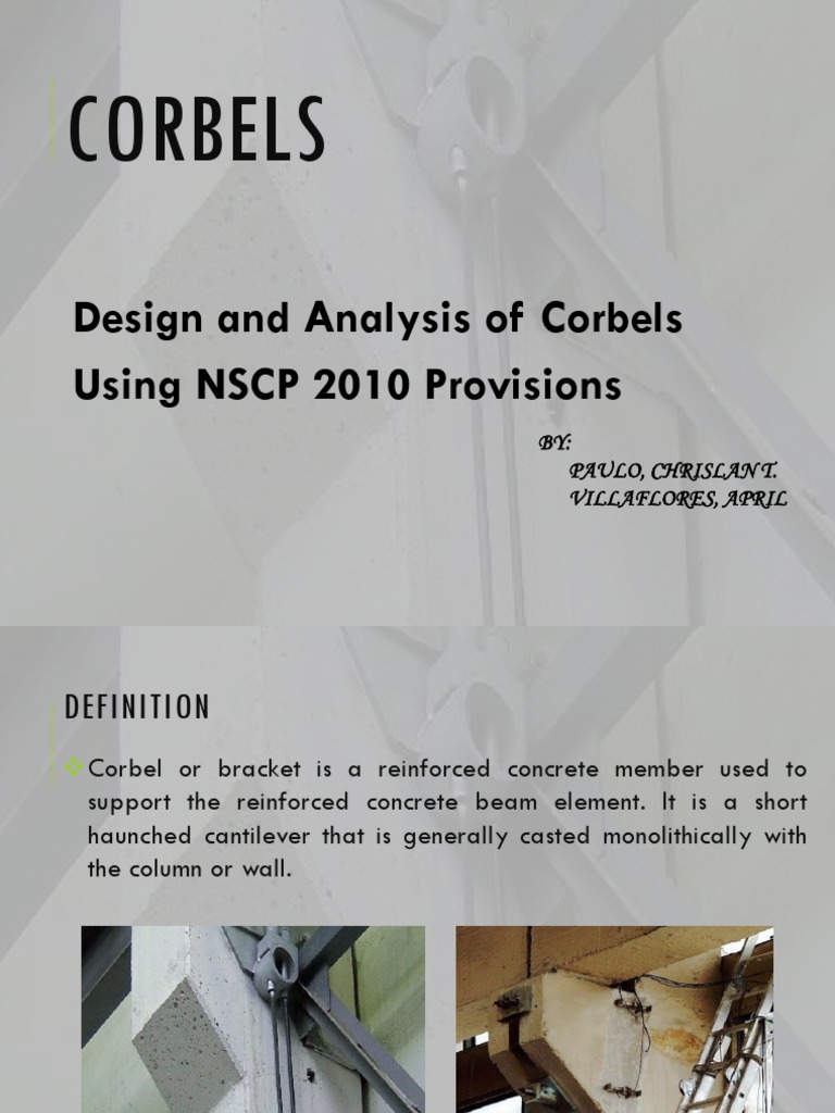 Corbels | Reinforced Concrete | Concrete