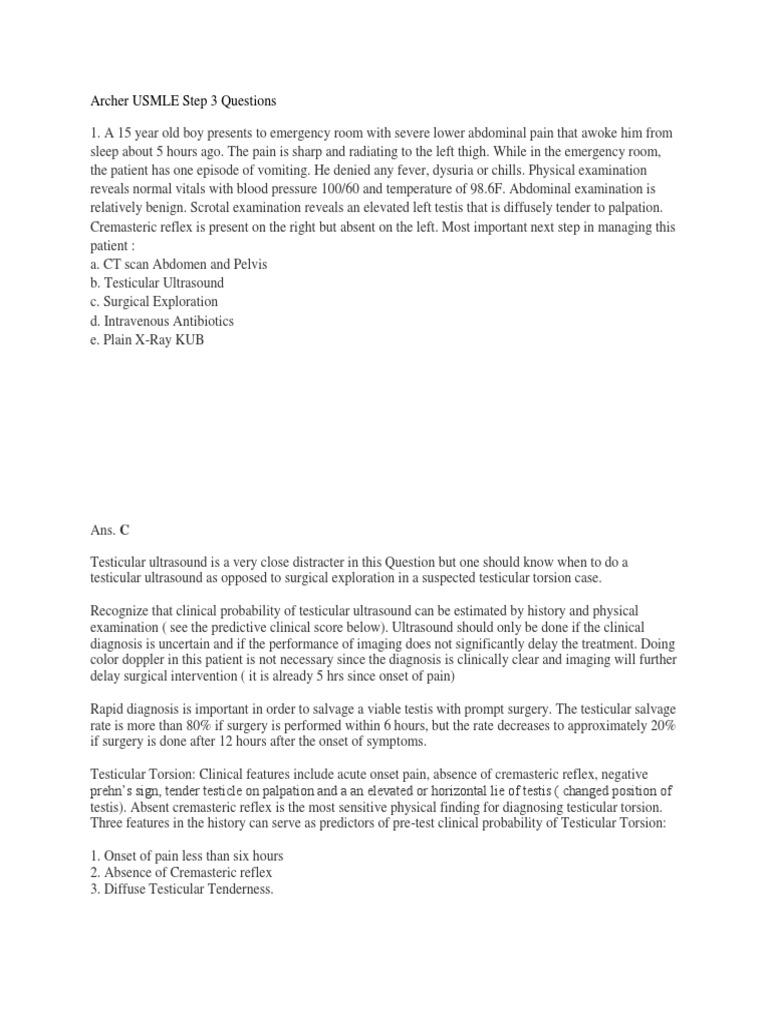 Archer USMLE Step 3 Question Bank | PDF | Urinary Tract Infection | Anemia