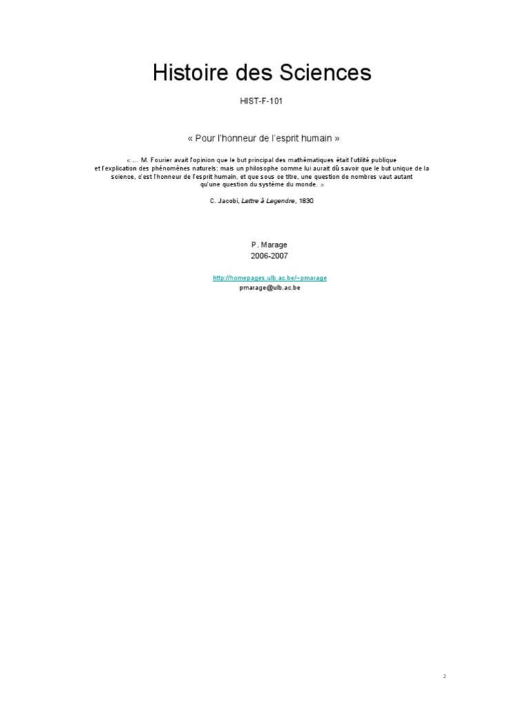 Histoire Des Sciences | PDF | Sciences sociales | Histoire