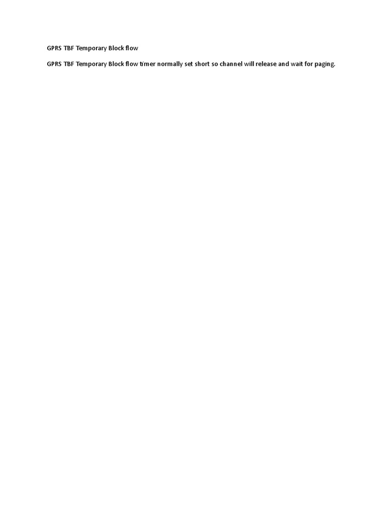 Gprs Tbf Temporary Block Flow Pdf