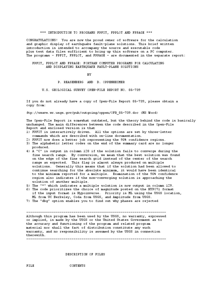 Fpfit | PDF | Parameter (Computer Programming) | Variance