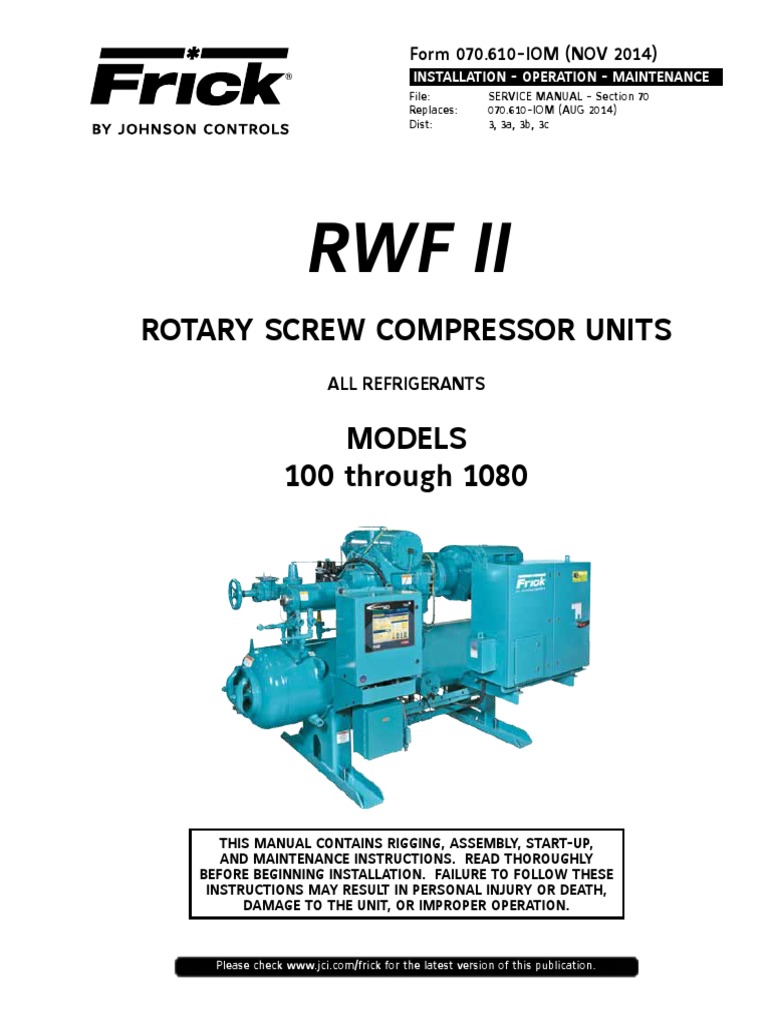 BE Spec Frick RWF II PDF | PDF | Pump | Valve