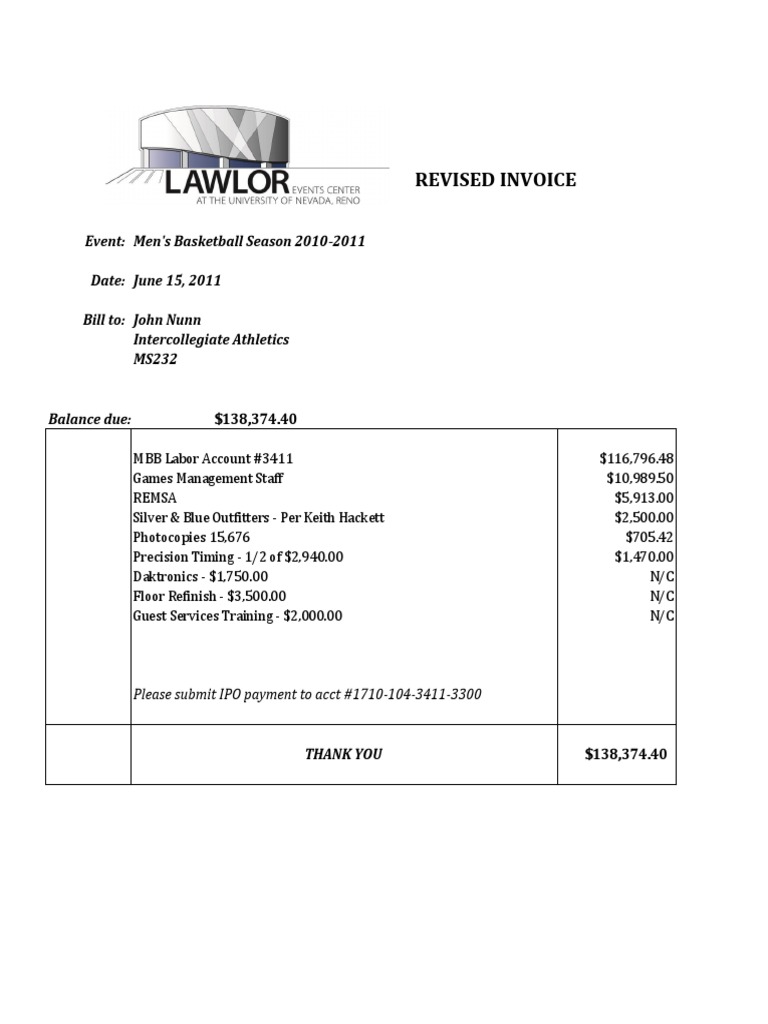 MBB 2010-2011 Final Revised Invoice | PDF