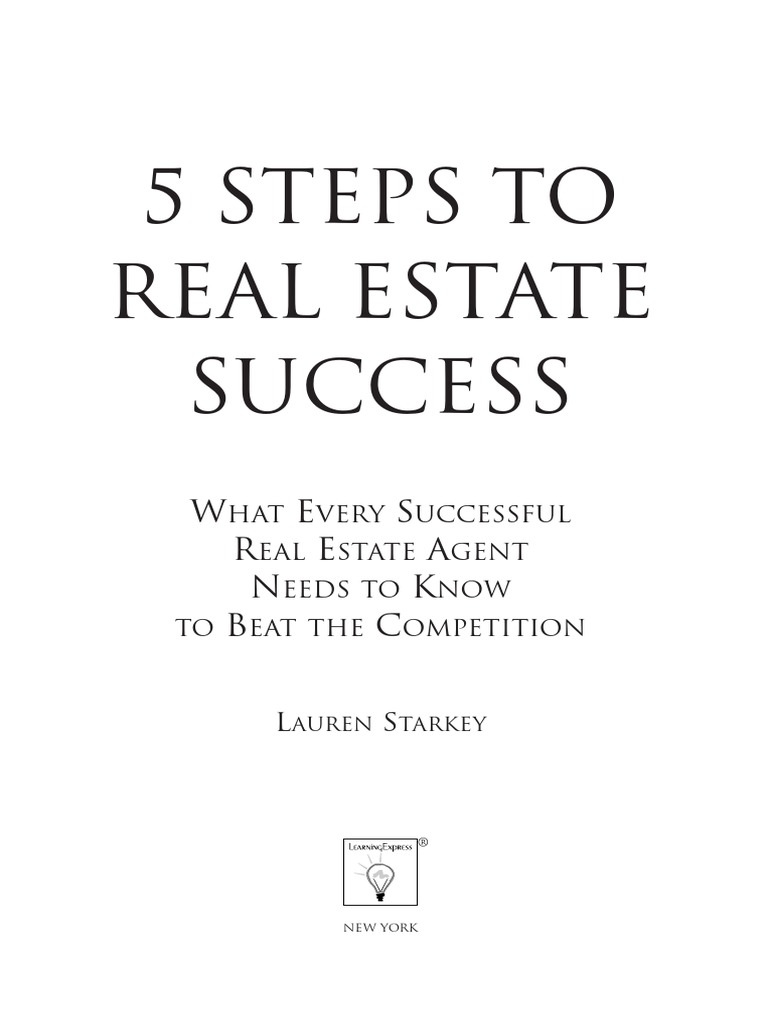 5 Steps To Real Estate Success: W E S R E A N K B C | PDF | Sales ...