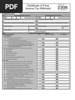 Bir Form 2306 PDF | PDF | Withholding Tax | Dividend