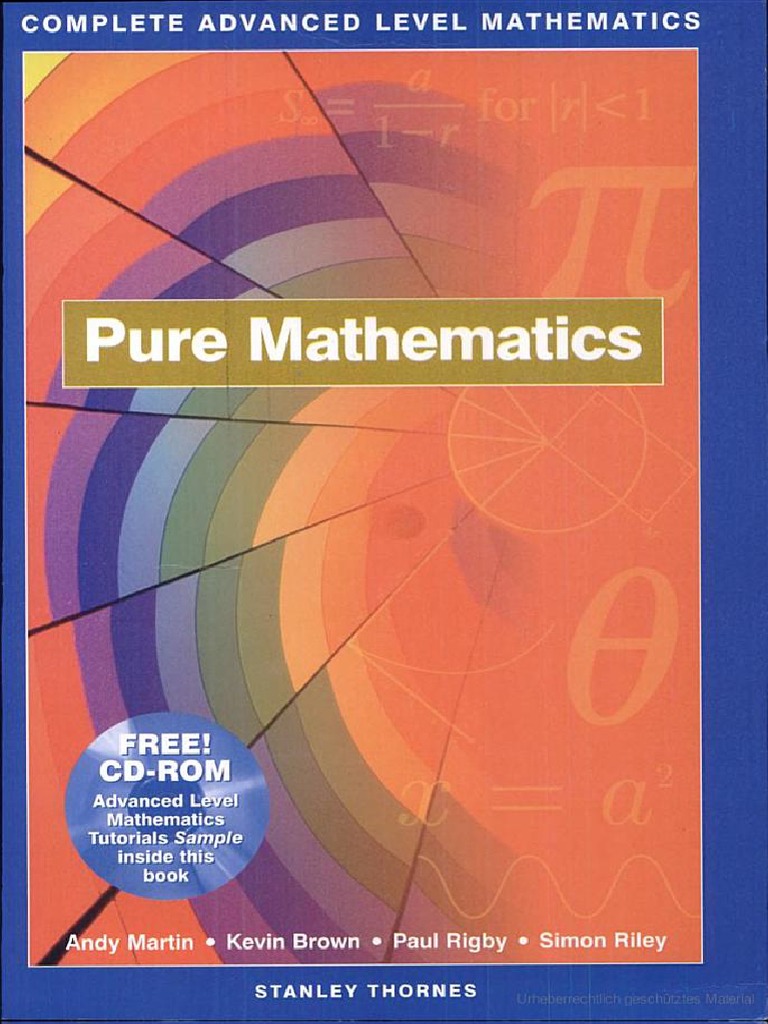 Complete Advanced Level Mathematics Pure Mathematics PDF | PDF ...