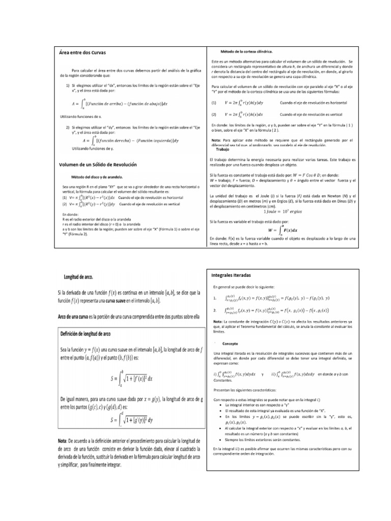 Formulario Mate 2 | PDF