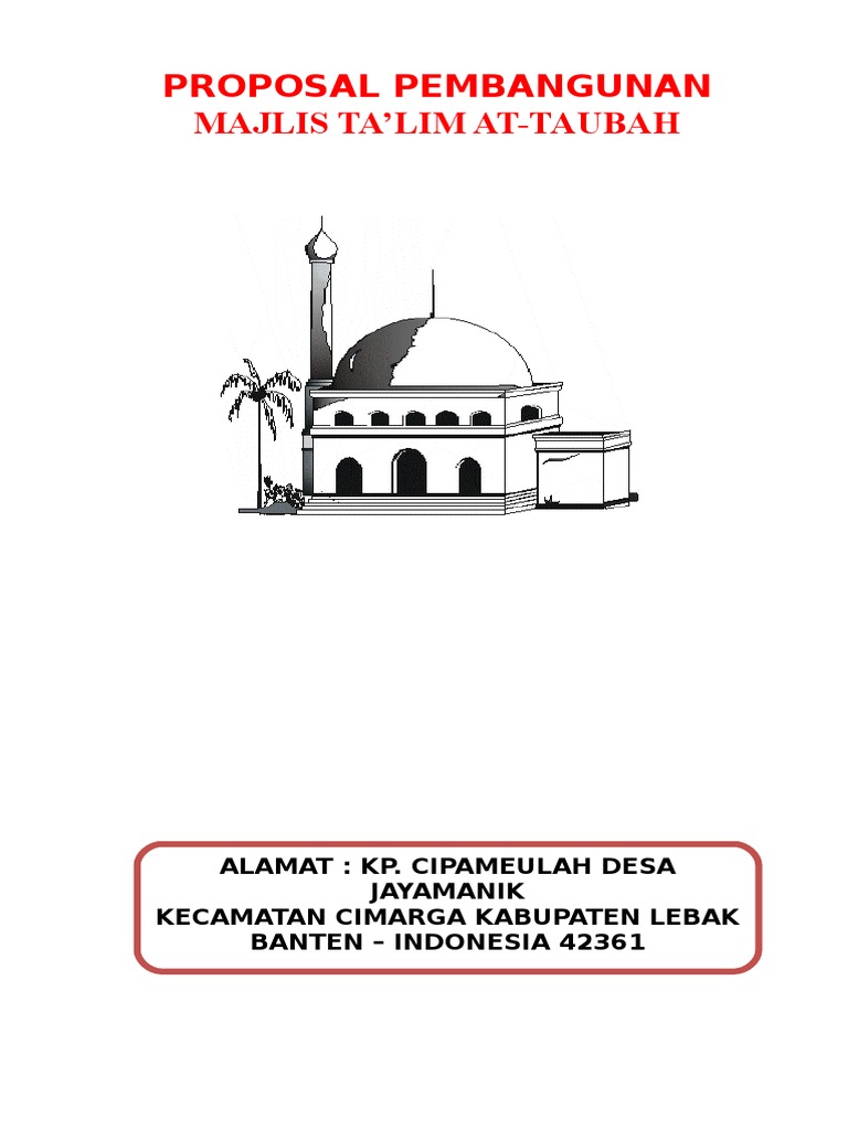 Proposal Pembangunan Majlis Ta'lim | PDF