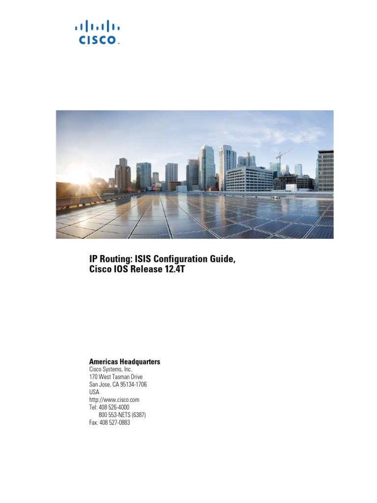 IP Routing: ISIS Configuration Guide, Cisco IOS Release 12.4T | PDF ...