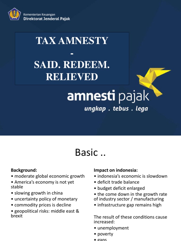 Tax Amnesty - Said. Redeem. Relieved | PDF | Taxpayer | Taxes
