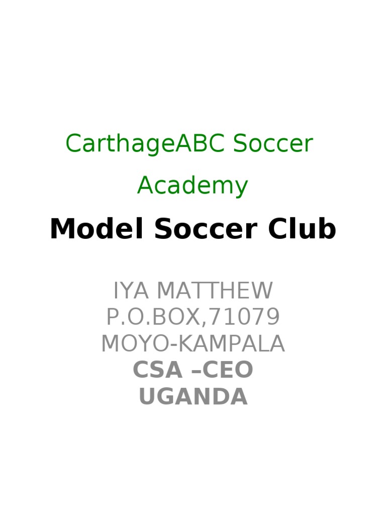 CSA Model Soccer | PDF | Swot Analysis | Association Football