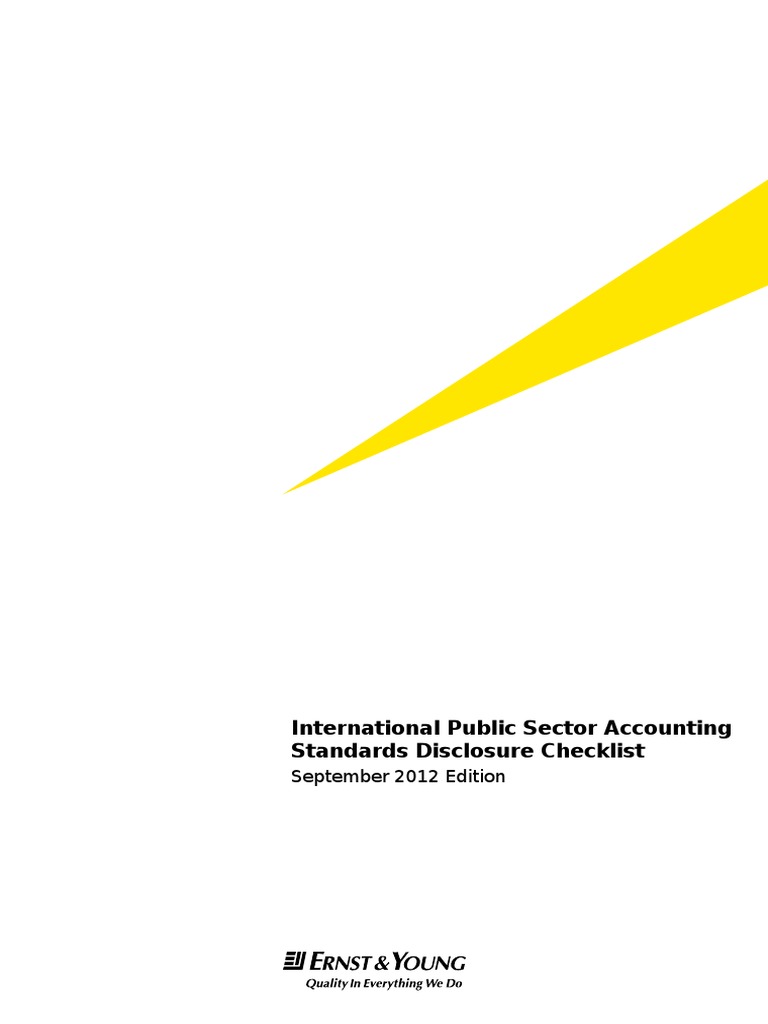 Ipsas Standards Disclosure Checklist LKPP 2015 | PDF | Going Concern ...
