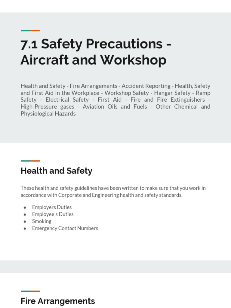 7.1 Safety Precautions - Aircraft and Workshop | Cardiopulmonary ...