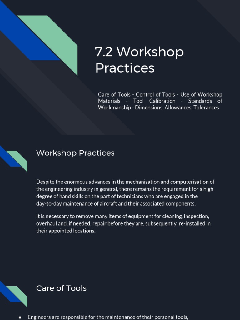 7.2 Workshop Practices | PDF | Engineering Tolerance | Calibration