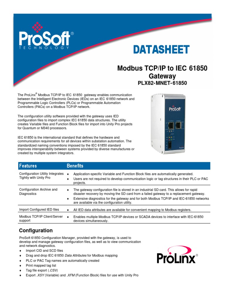 PLX82 MNET 61850 Datasheet | PDF | Gateway (Telecommunications) | Ip ...