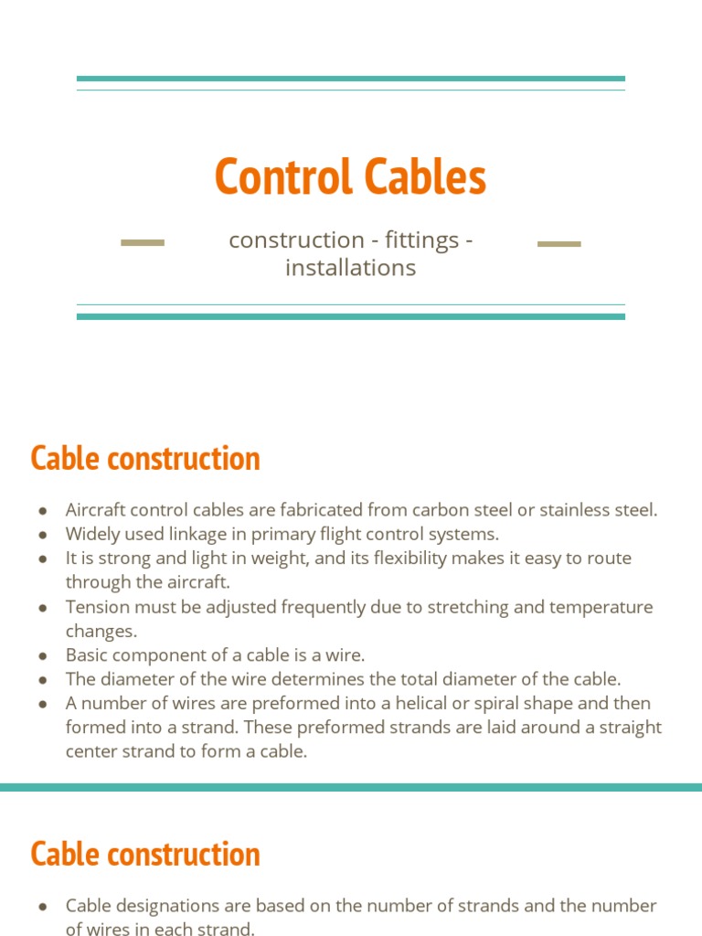 Control Cables | PDF | Aircraft Flight Control System | Wire