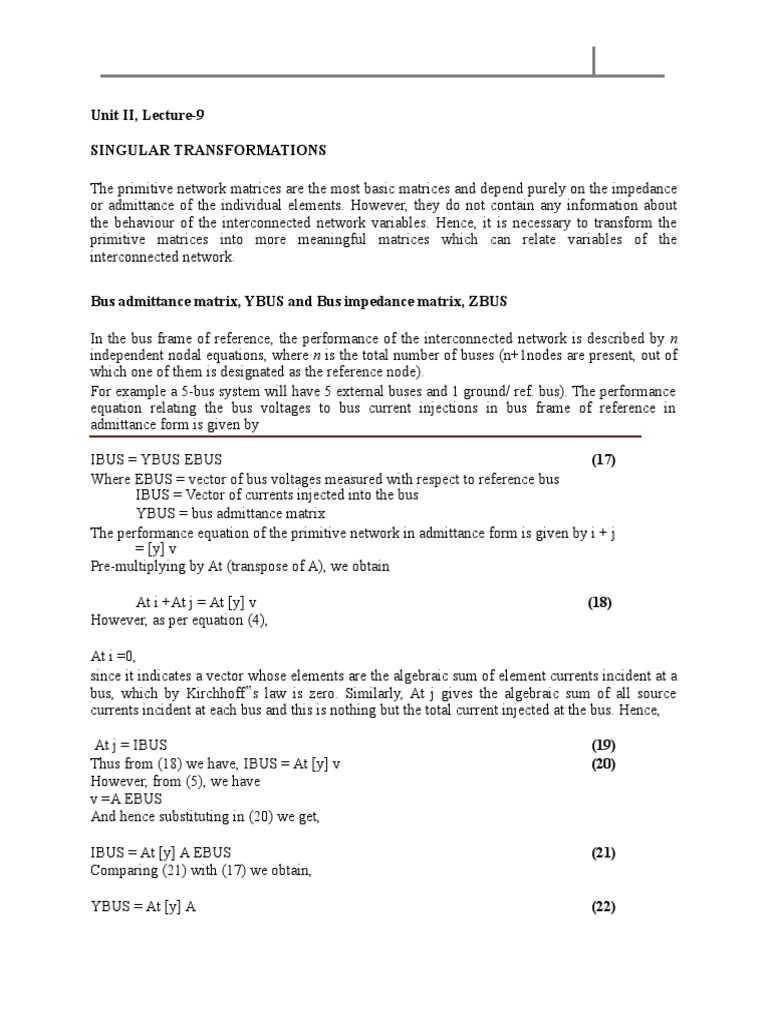 Singular Transformation Method Explained | PDF | Matrix (Mathematics ...