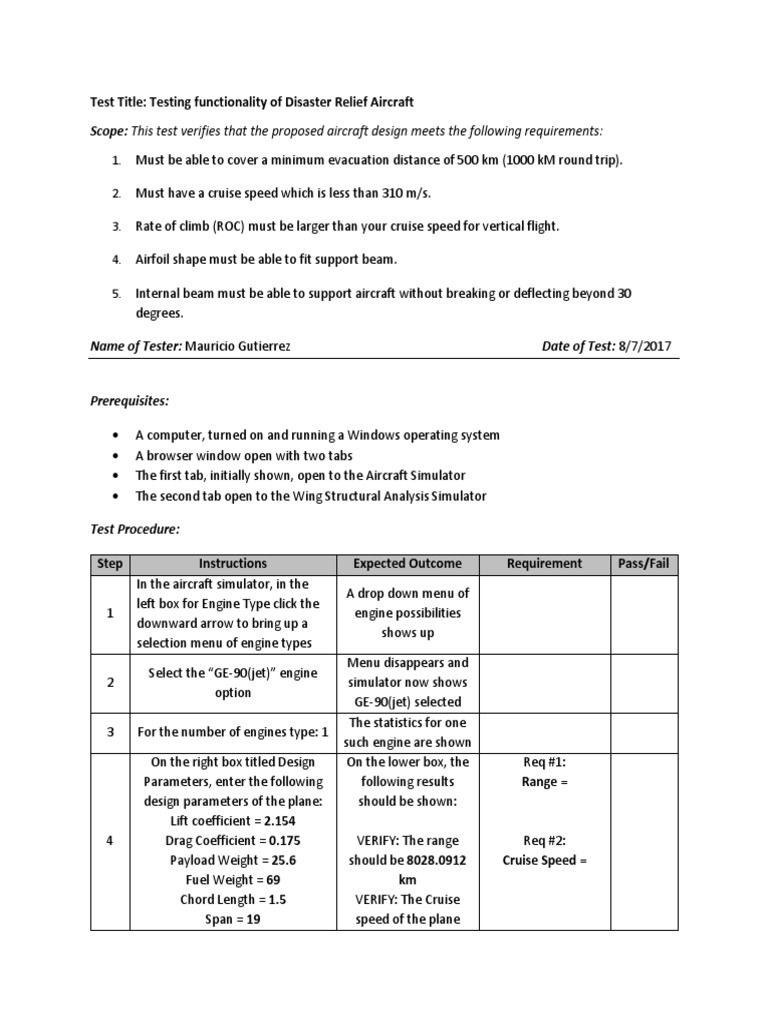 Fat Test | PDF | Aircraft | Flight