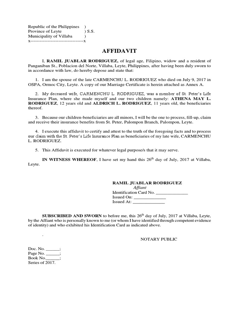 Affidavit: RODRIGUEZ, 12 years old and ALDRICH L. RODRIGUEZ, 11 years ...