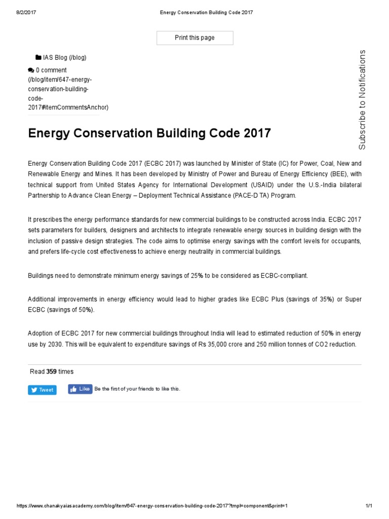 Energy Conservation Building Code 2017 | Download Free PDF | Energy ...