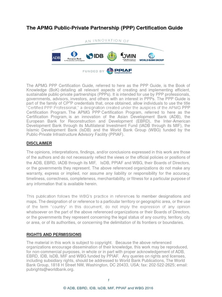 Chapter 1 PPP Introduction and Overview | PDF | Public–Private ...