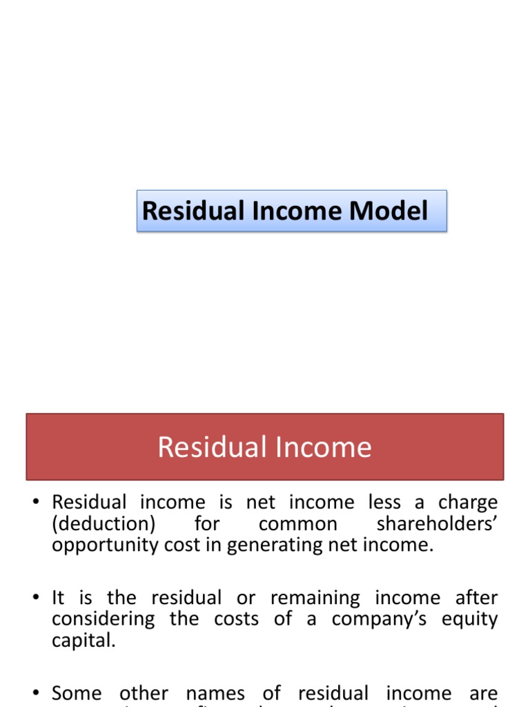 Analyzing Company Valuation Using the Residual Income Model | PDF ...