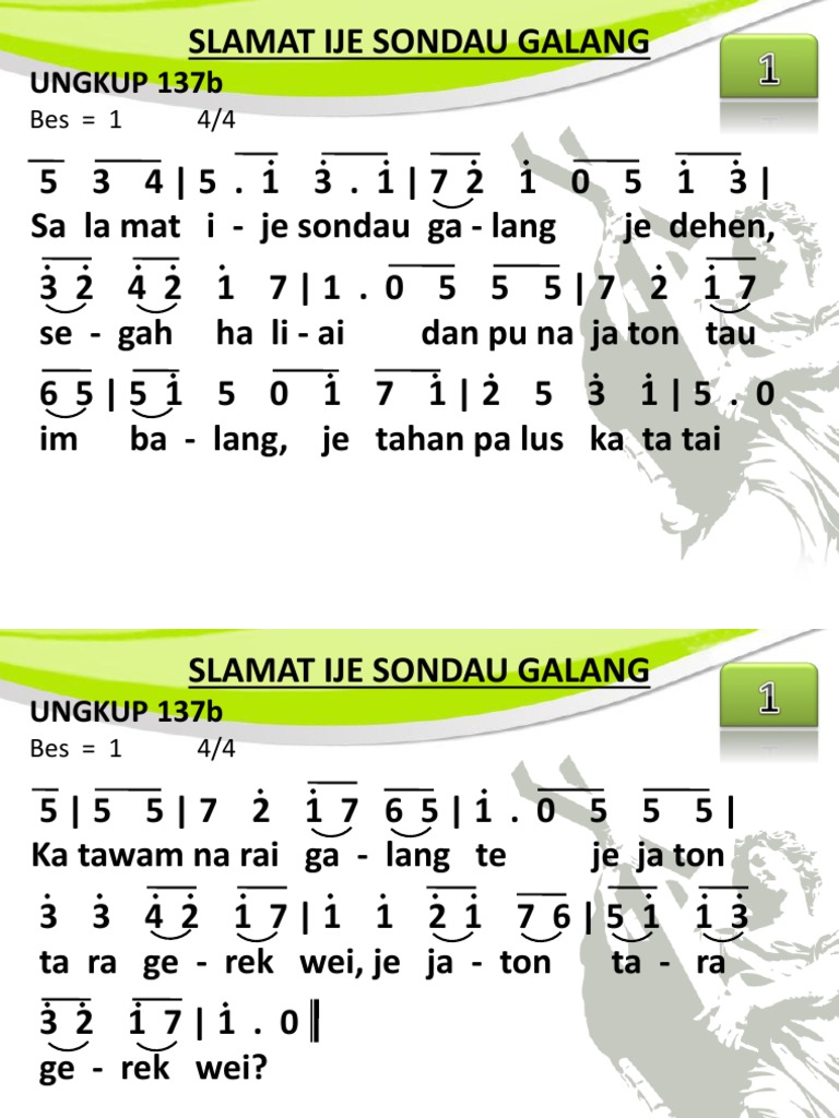 Ungkup 137b - Salamat Ijei Sondau Galang | PDF