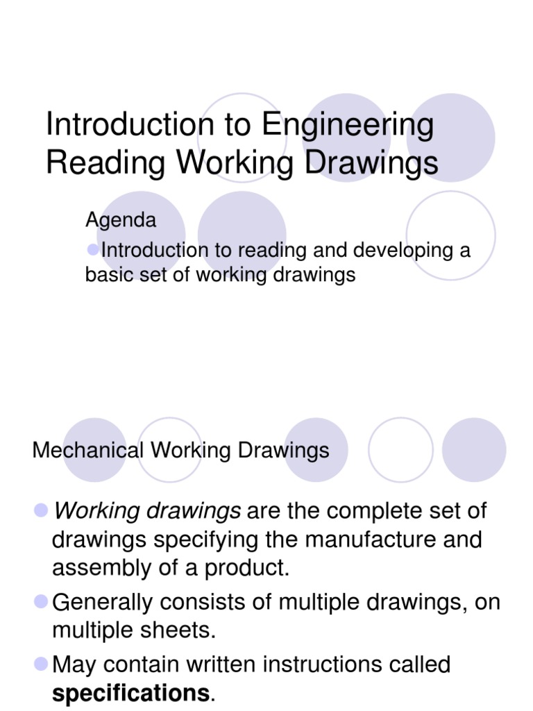 Introduction To Engineering Reading Working Drawings | PDF
