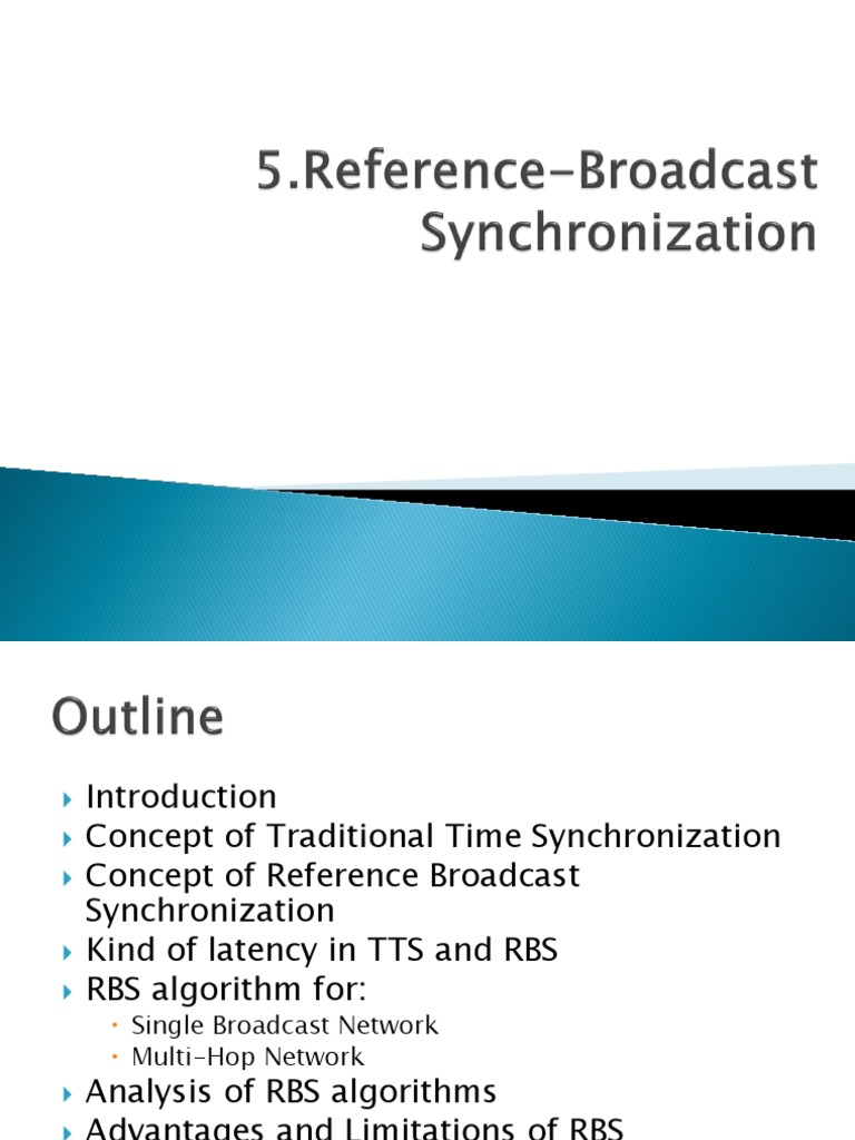 Reference Broadcast Synchronization RBS | PDF | Latency (Engineering ...