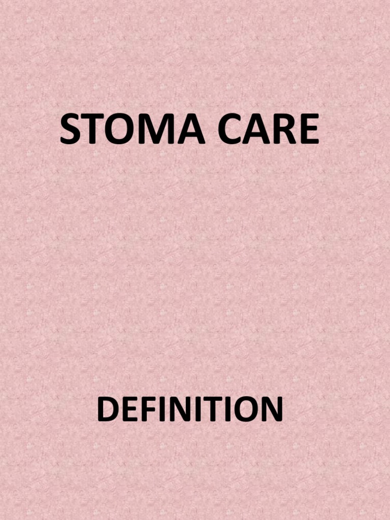 Stoma | PDF | Gastrointestinal Tract | Gastroenterology