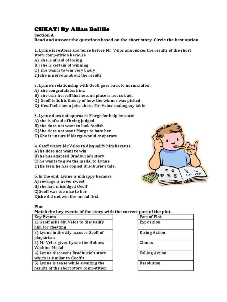 CHEAT! by Allan Baillie: Section A Read and Answer The Questions Based ...