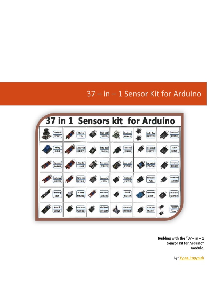 37 In 1 Sensor Kit For Arduino Pdf Sensor Arduino