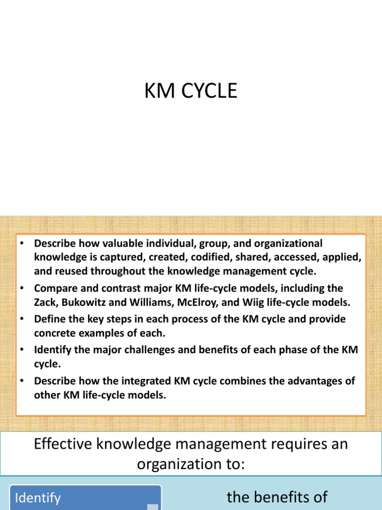 Knowledge Management Cycle Models | PDF | Knowledge Management ...
