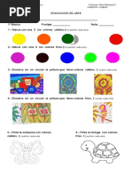 Fichas Artes 3° Básico | PDF | Pinturas | Dibujo